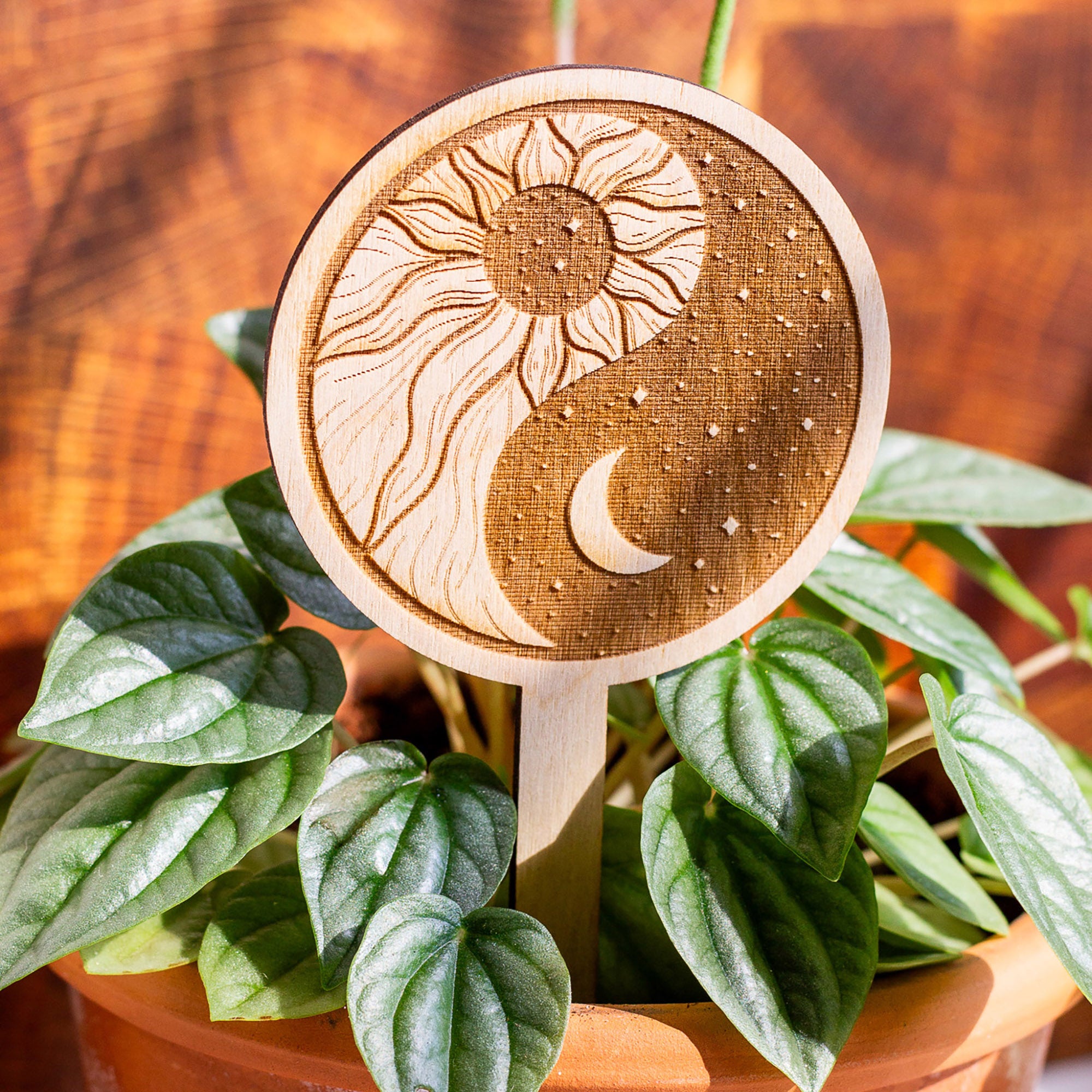 Yin Yang Wooden Plant Stake – The Print Pantry