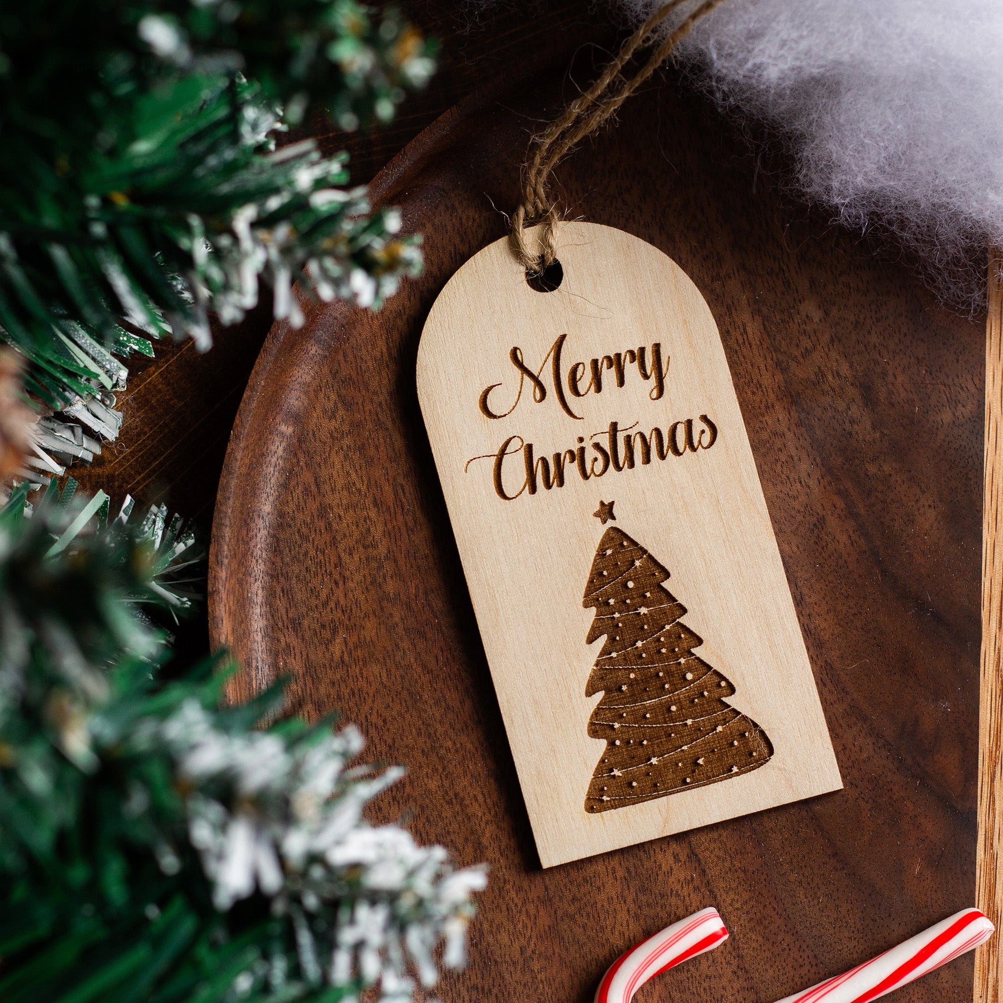 Christmas Tree Wooden Gift Tag – The Print Pantry