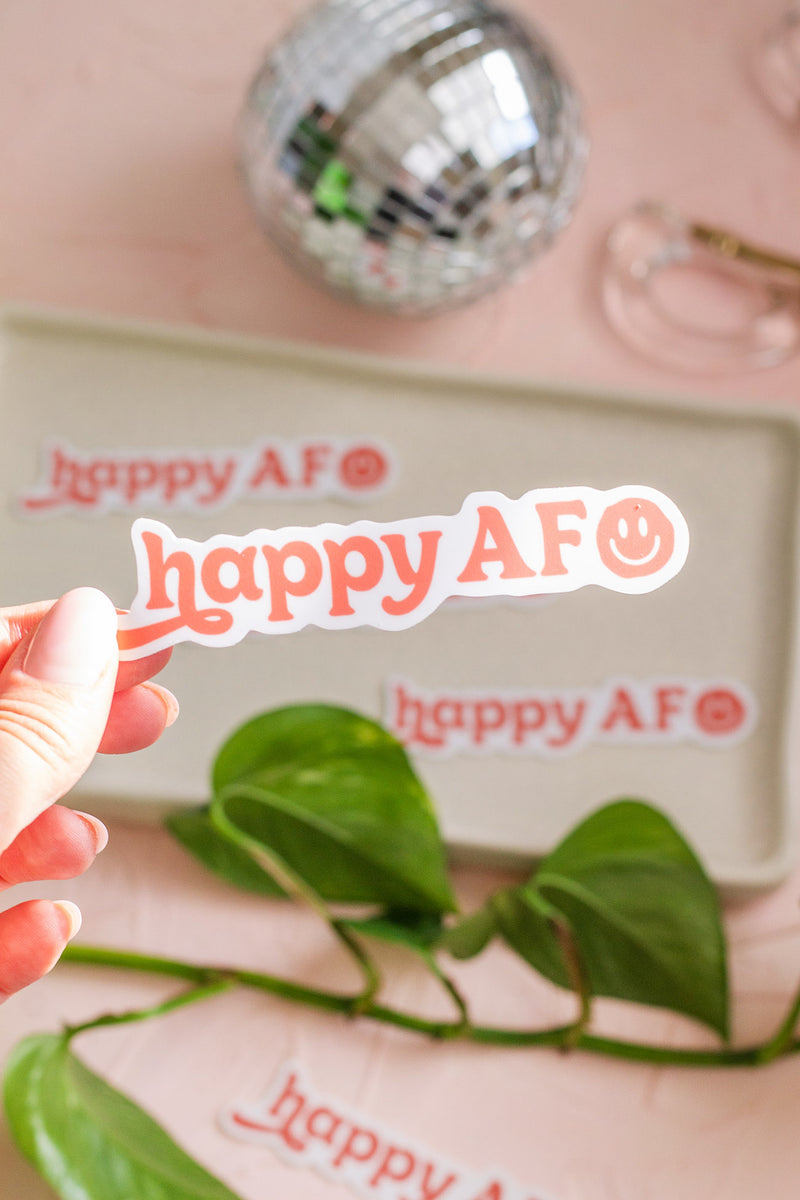Happy AF Sticker – The Print Pantry