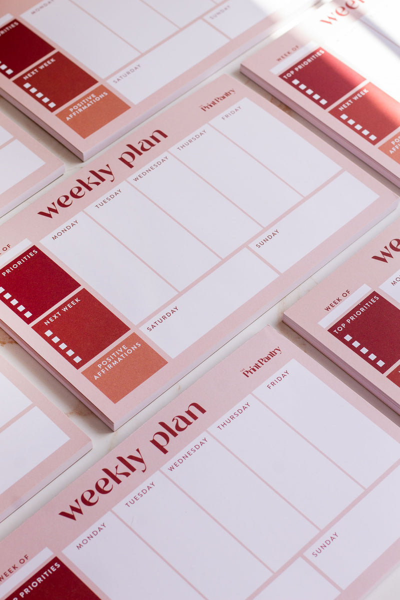 Weekly Plan Notepad – The Print Pantry