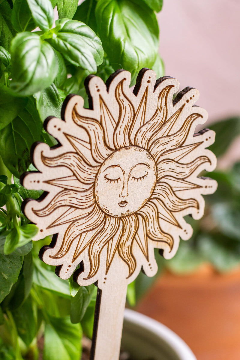 Sunshine Wooden Plant Stake – The Print Pantry